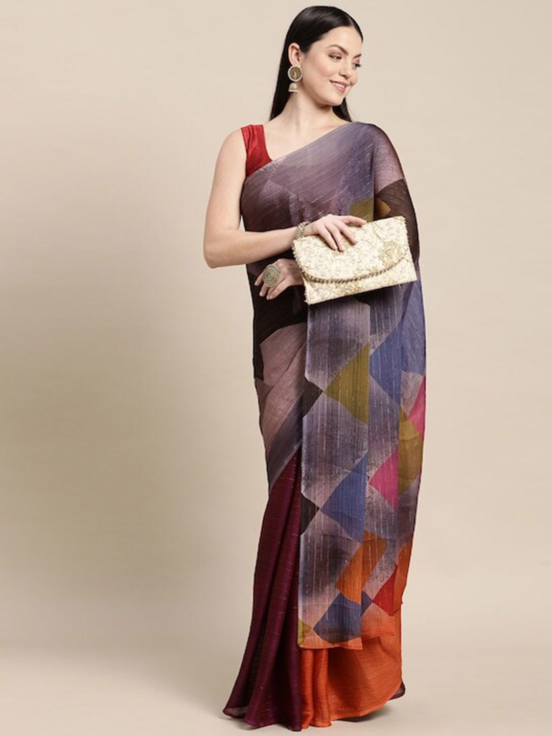 Buy Mitera Abstract Printed Saree - Sarees for Women 28755638 | Myntra