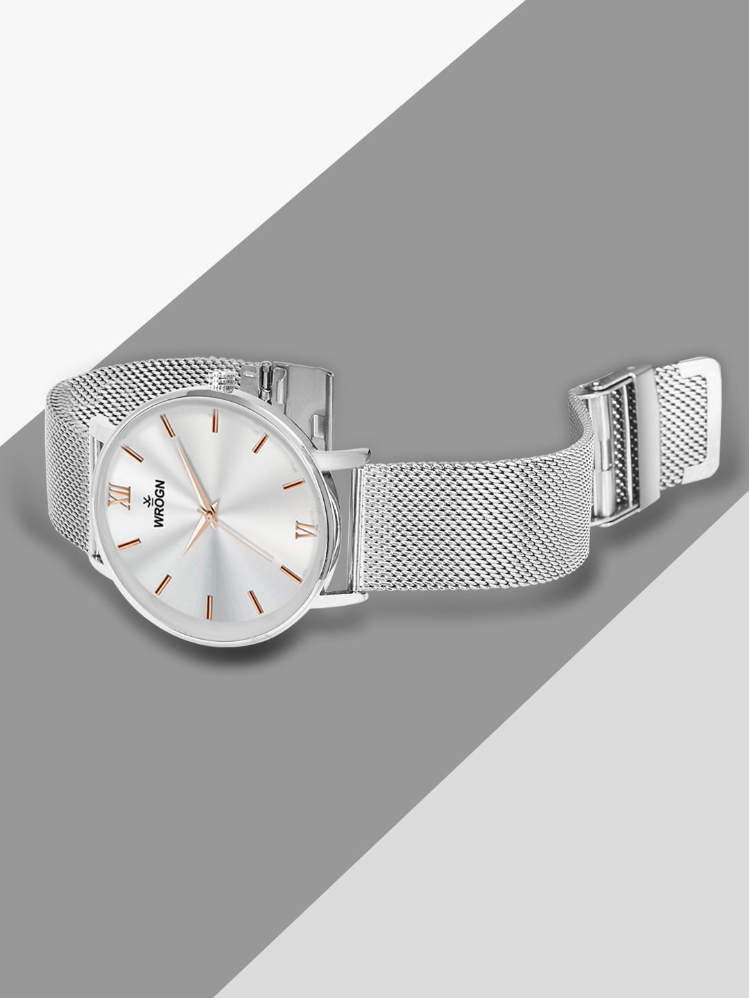 Buy WROGN Men Embellished Dial & Stainless Steel Straps Analogue Watch ...