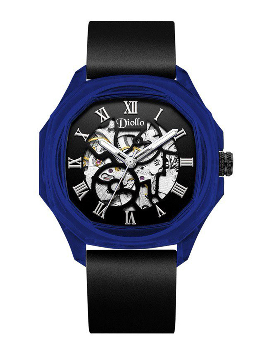 Buy DIOLLO Unisex Skeleton Dial & Straps Analogue Automatic Motion ...