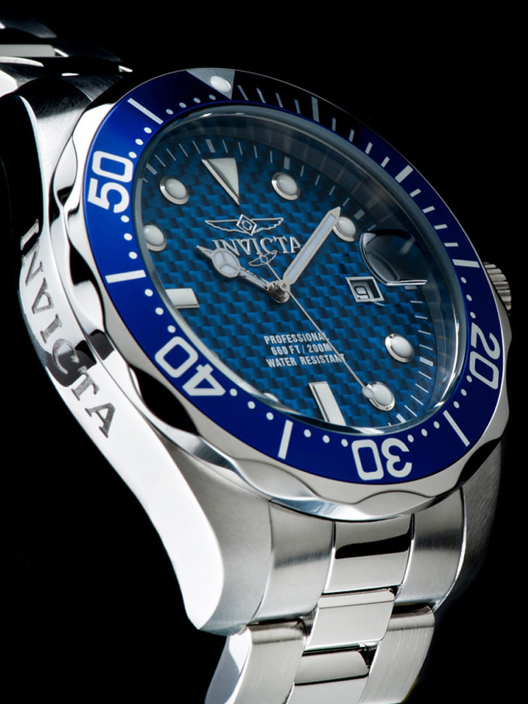 Buy Invicta Pro Diver Men Dial & Stainless Steel Bracelet Style Straps ...