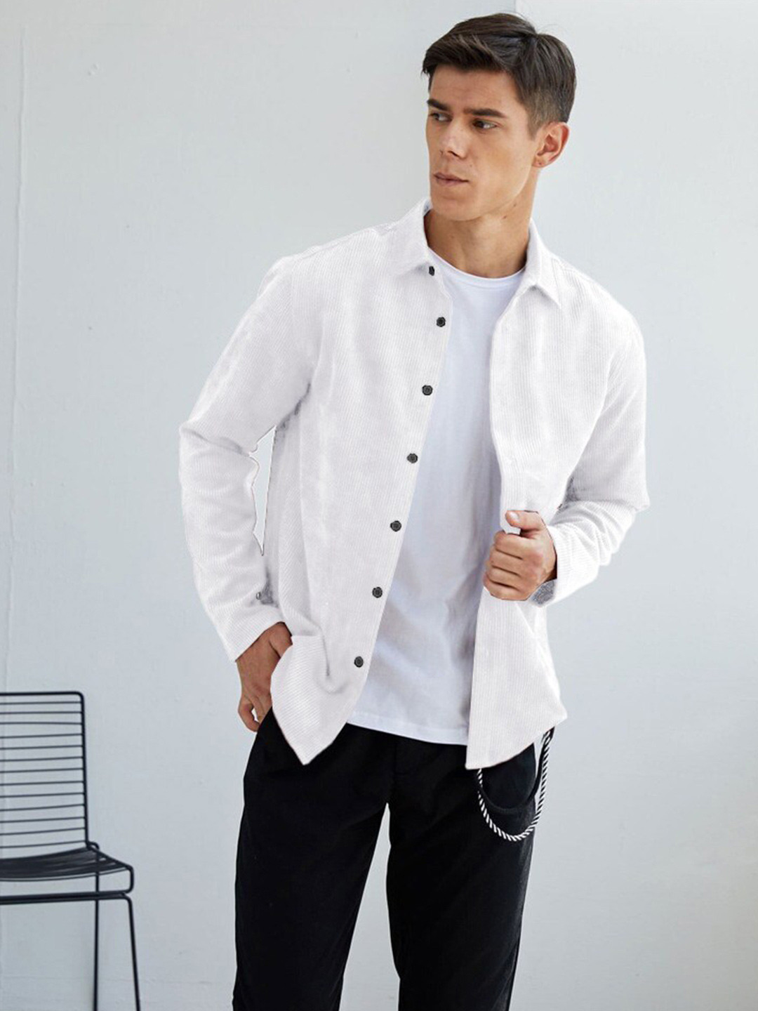 Buy HAMPTONS Mens Cotton Corduroy Full Sleeves Casual Shirt - Shirts ...