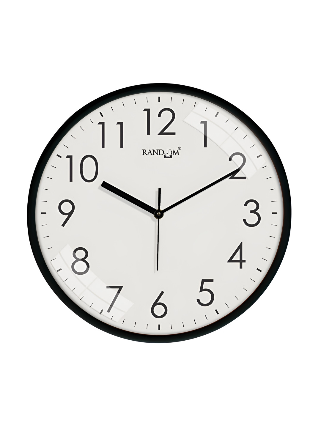 Buy RANDOM White & Black Contemporary Analogue Wall Clock - Clocks for ...