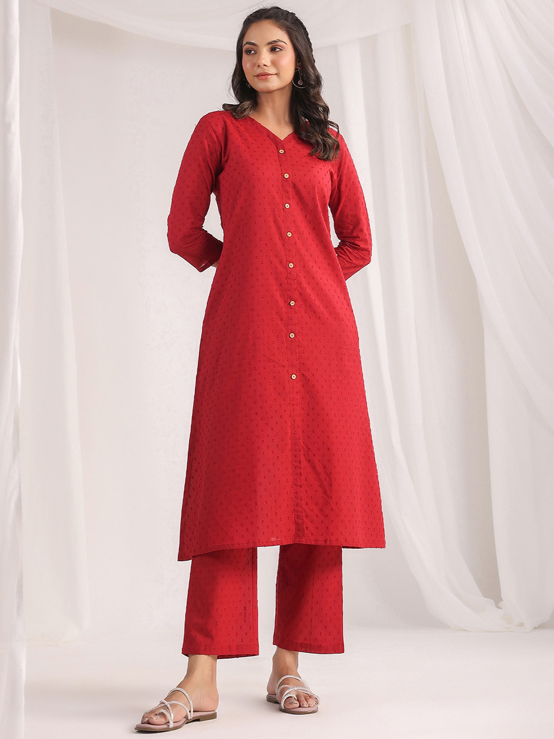 Buy Janasya Women Cotton Dobby A Line Co Ord Set - Co Ords for Women 28771784 | Myntra