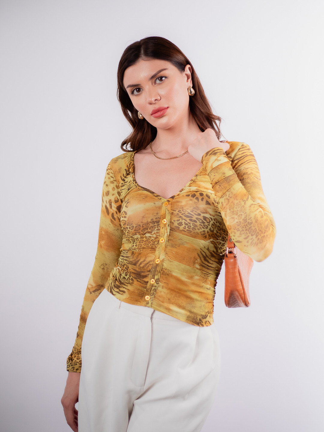 Buy Stylecast X Hersheinbox Animal Print Net Top - Tops for Women ...