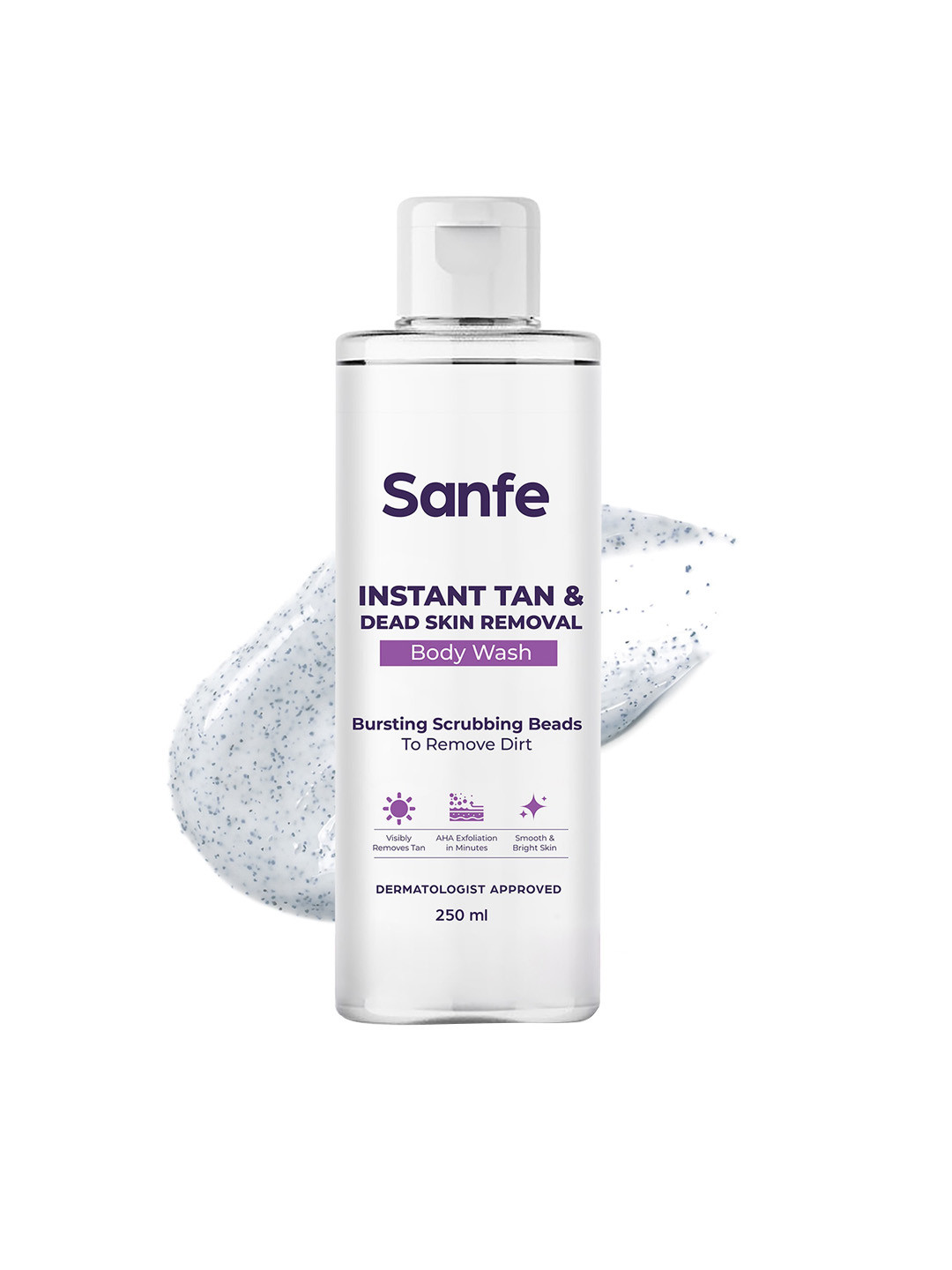 Buy Sanfe Instant Tan & Dead Skin Removal Exfoliating Body Wash 250ml ...