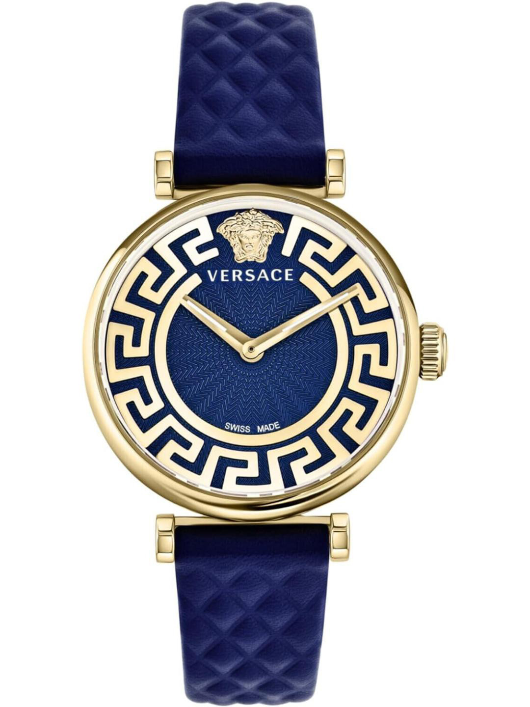 Buy Versace Women Brass Dial & Leather Textured Straps Analogue Watch ...