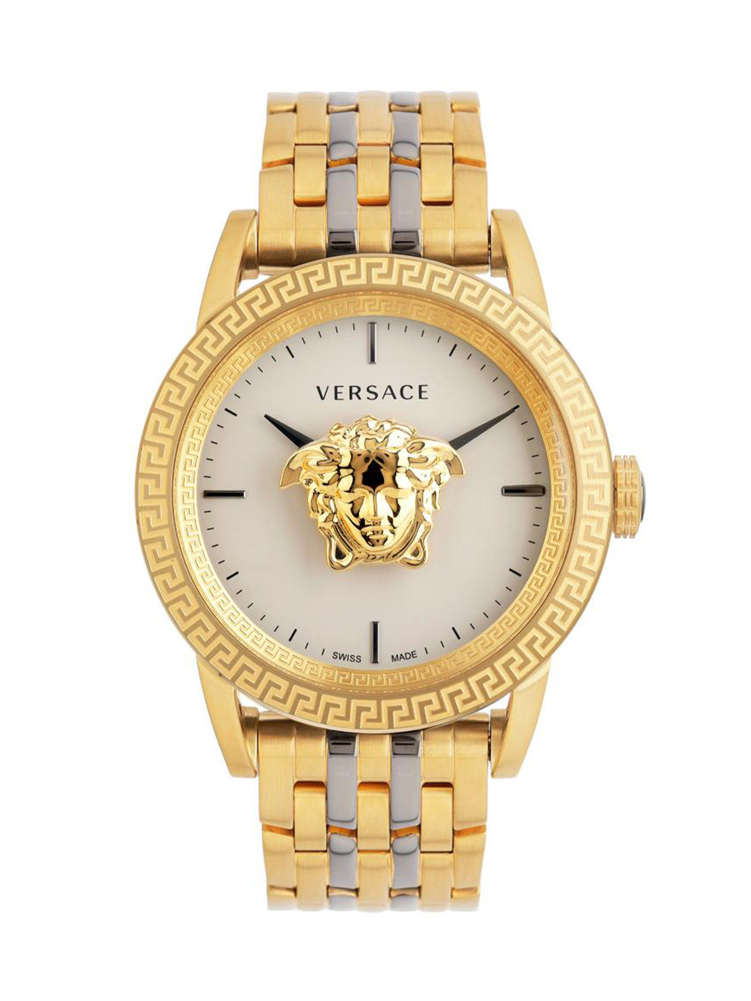 Buy Versace Women Brass Embellished Dial & Stainless Steel Straps ...