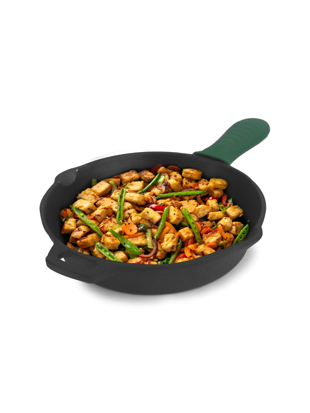 Buy The Indus Valley Black Cast Iron Induction Base Frying Pan - Pan ...