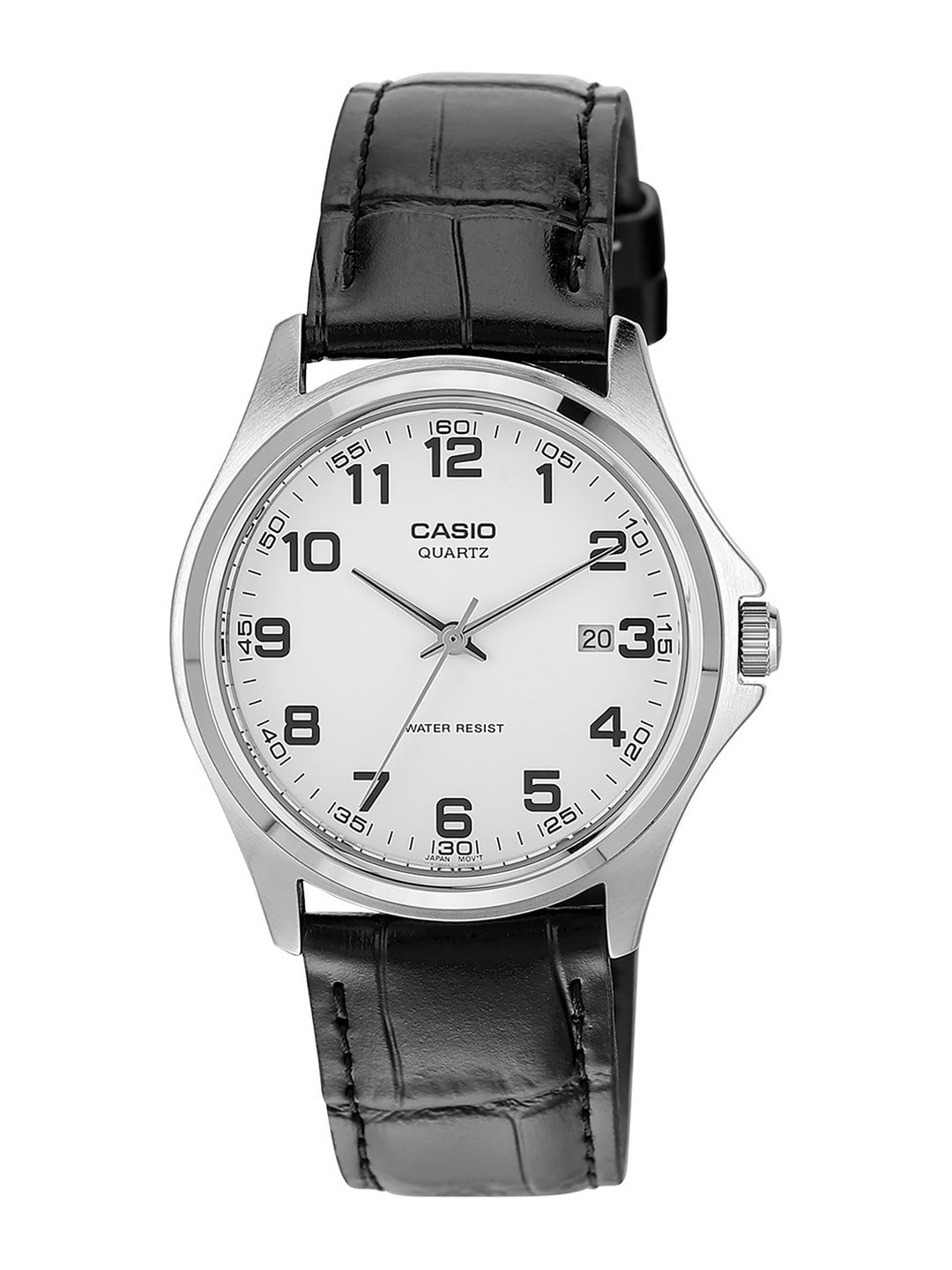 Buy CASIO Men Titanium Dial & Leather Textured Straps Analogue Watch ...