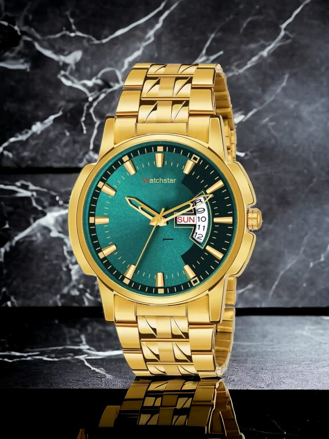 Buy WATCHSTAR Men Dial & Stainless Steel Straps Analogue Watch DD Gold ...