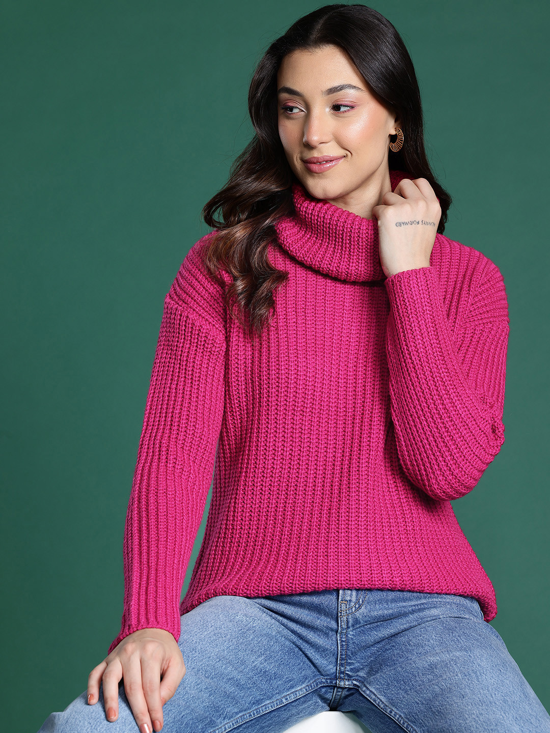 Buy DressBerry Turtle Neck Pullover - Sweaters for Women 28825812 | Myntra