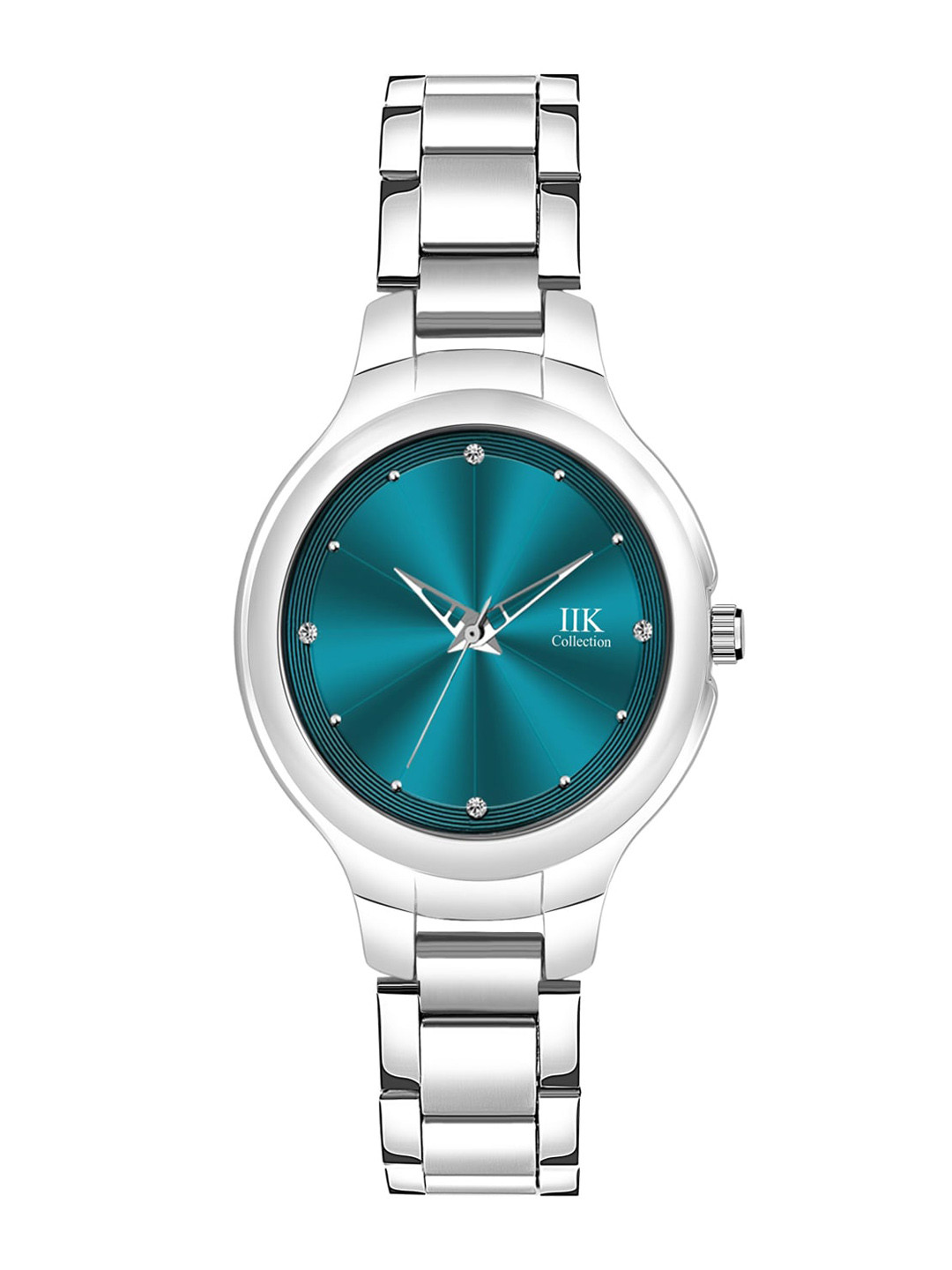 Buy IIK COLLECTION Women Round Dial Stainless Steel Bracelet Chain ...