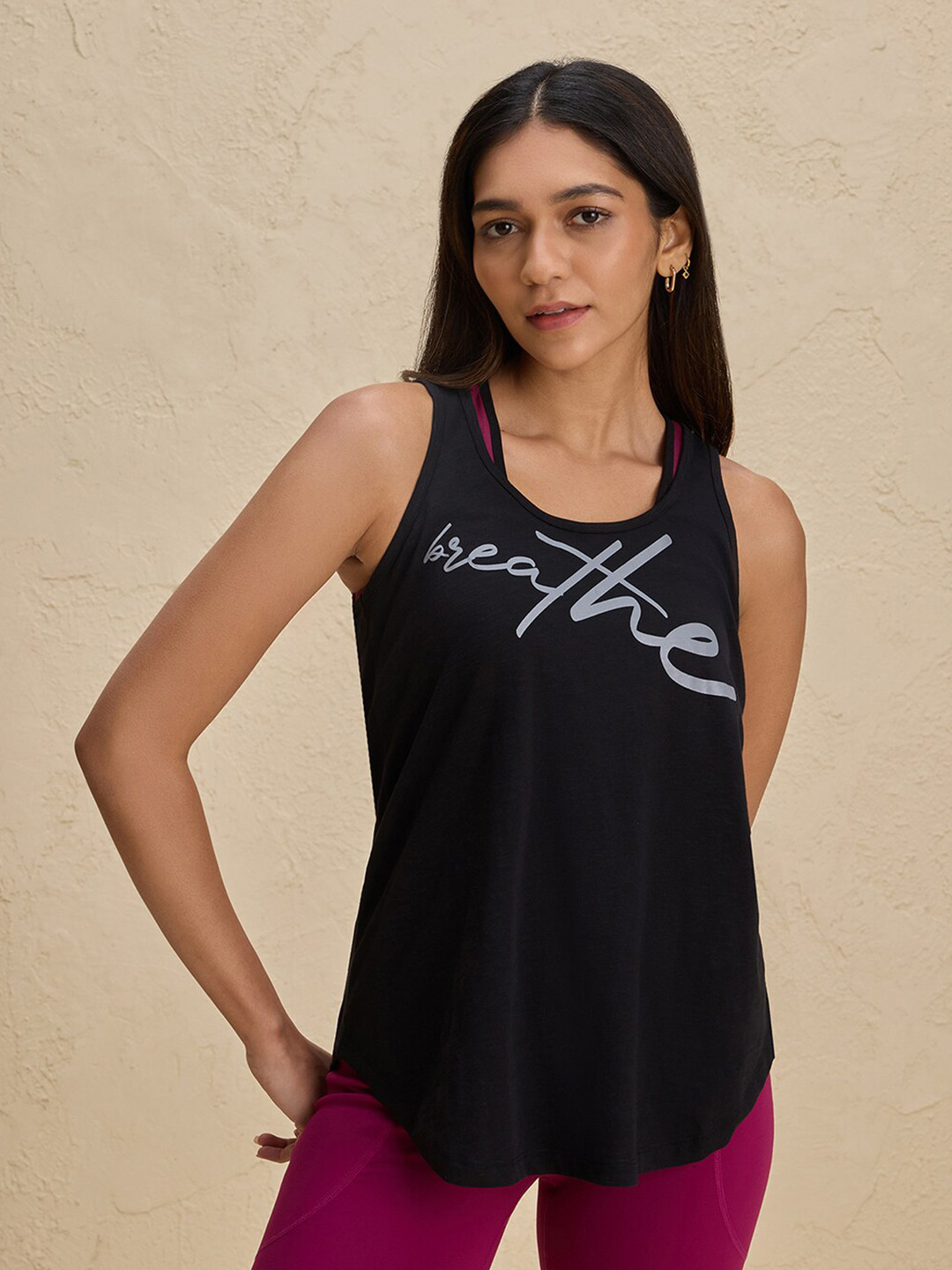 Buy Nykd By Nykaa Summer Essential Cotton Slub Longline Tank - Tops for ...