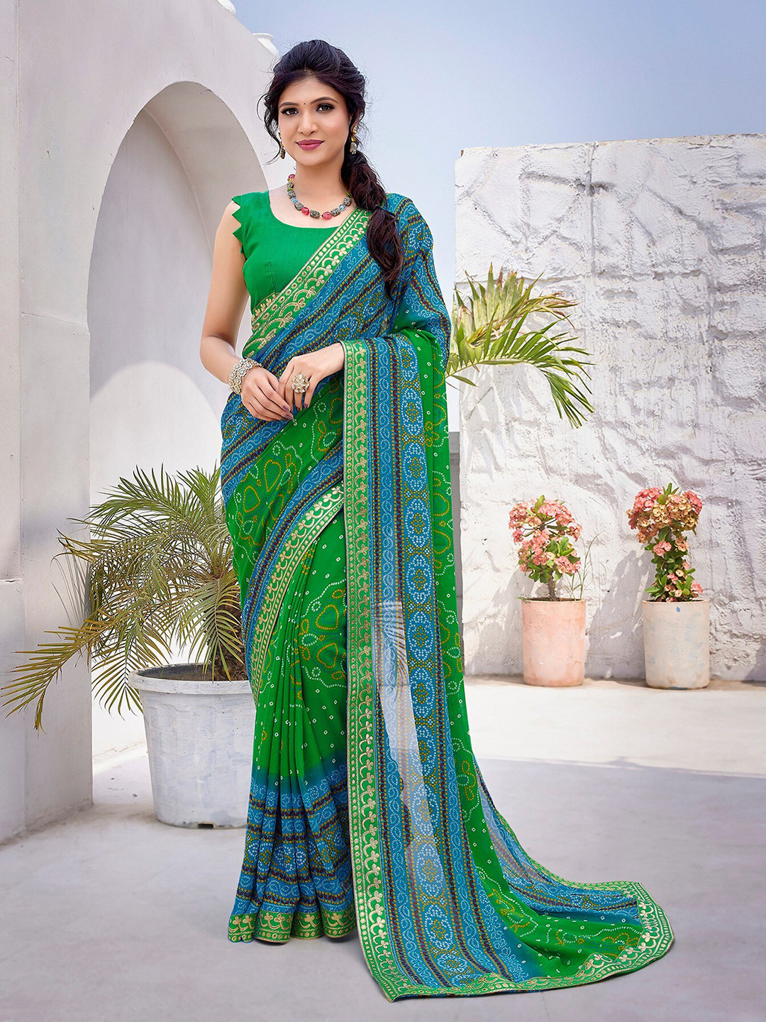 Buy KALINI Bandhani Printed Saree - Sarees for Women 28863188 | Myntra