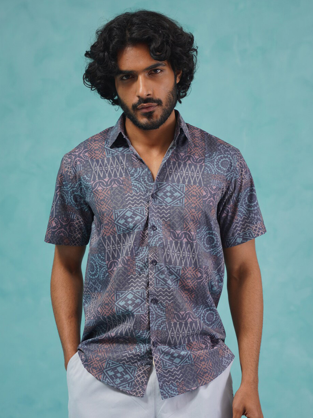 Buy Indian Needle Classic Ethnic Motifs Printed Casual Shirt - Shirts ...