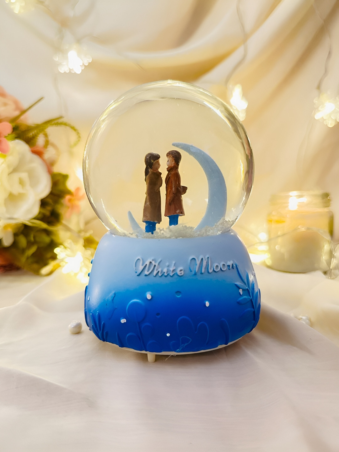 Buy Giftii Transparent & Blue Figurine Crystal Showpiece - Showpieces ...