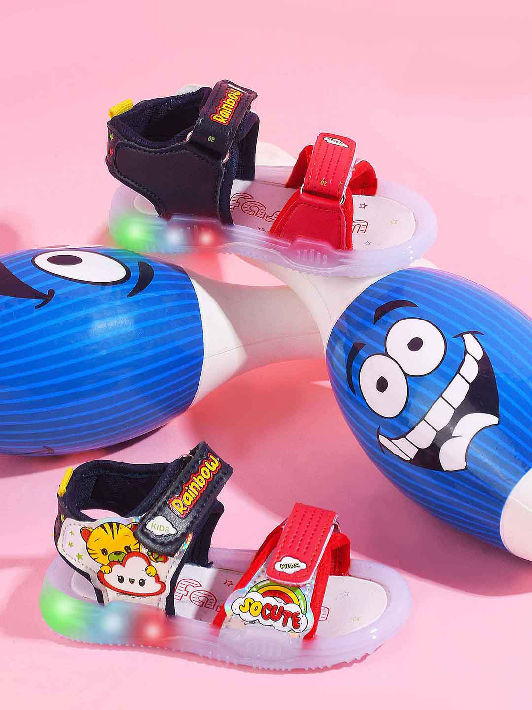 Buy Kats Kids Printed First Walking LED Light Sports Sandals - Sandals ...