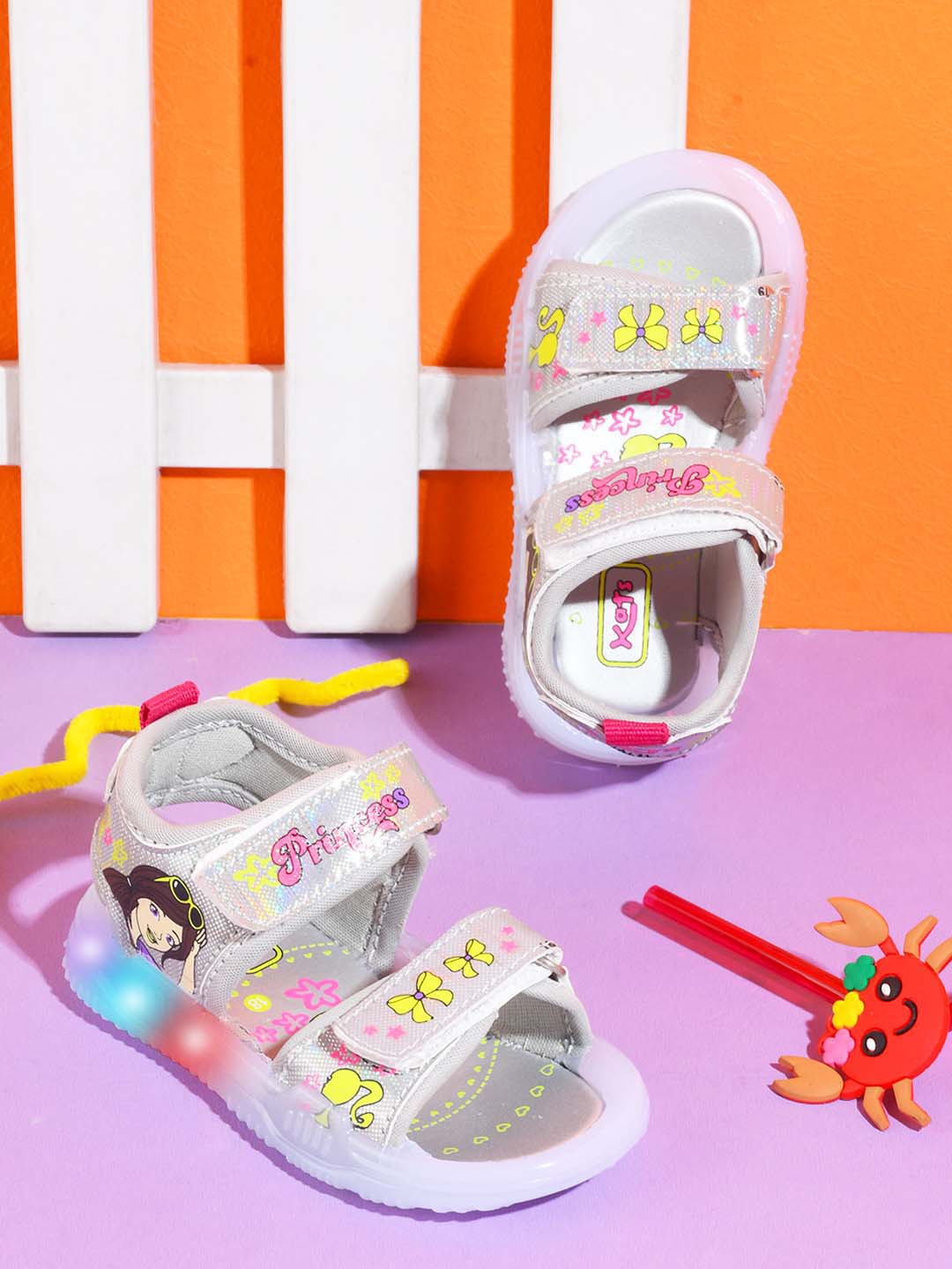 Buy Kat Kids Printed First Walking LED Light Sports Sandals - Sandals ...