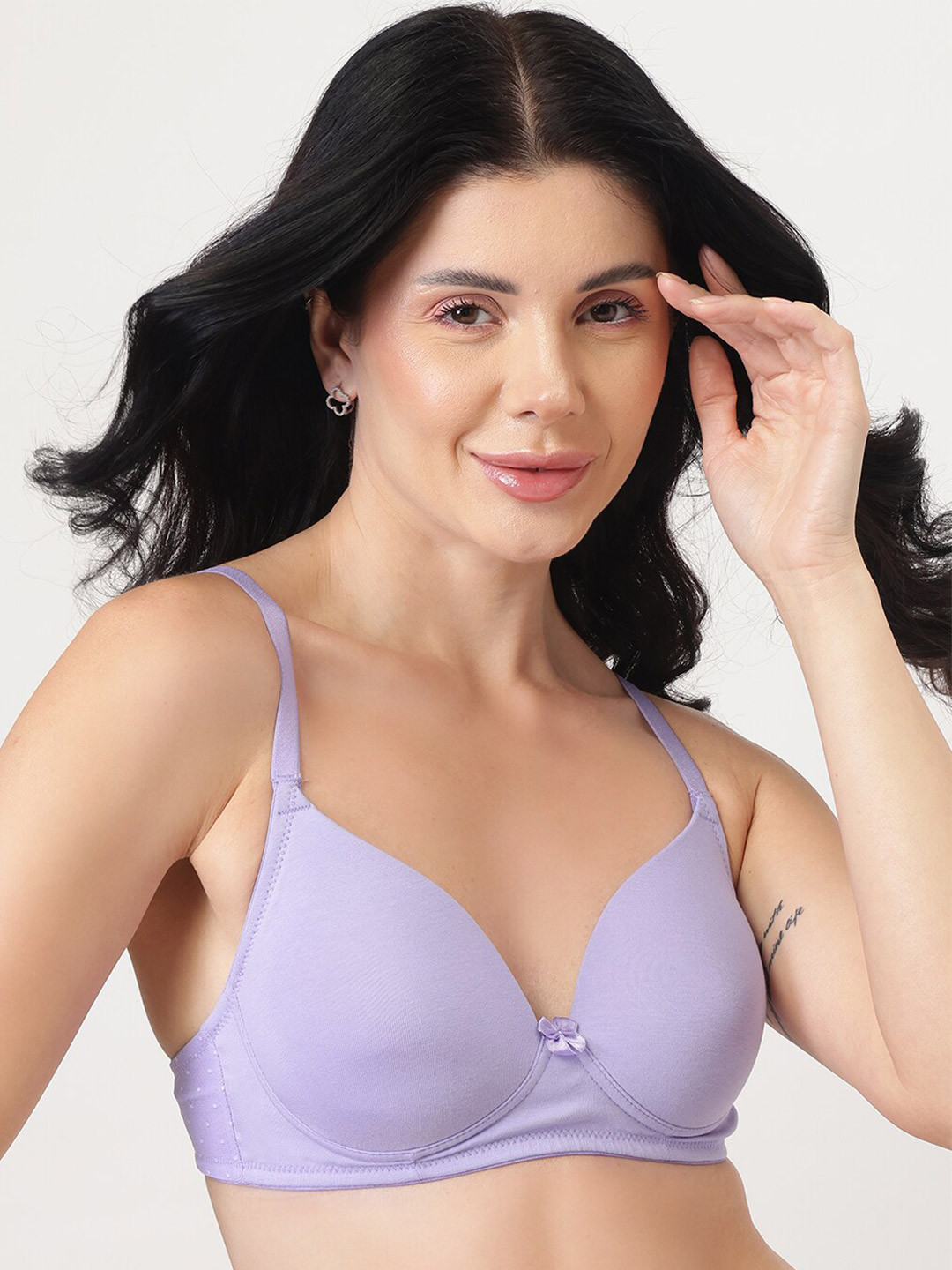 Buy DressBerry Lavender Half Coverage Lightly Padded Everyday Bra All Day Comfort - Bra for ...
