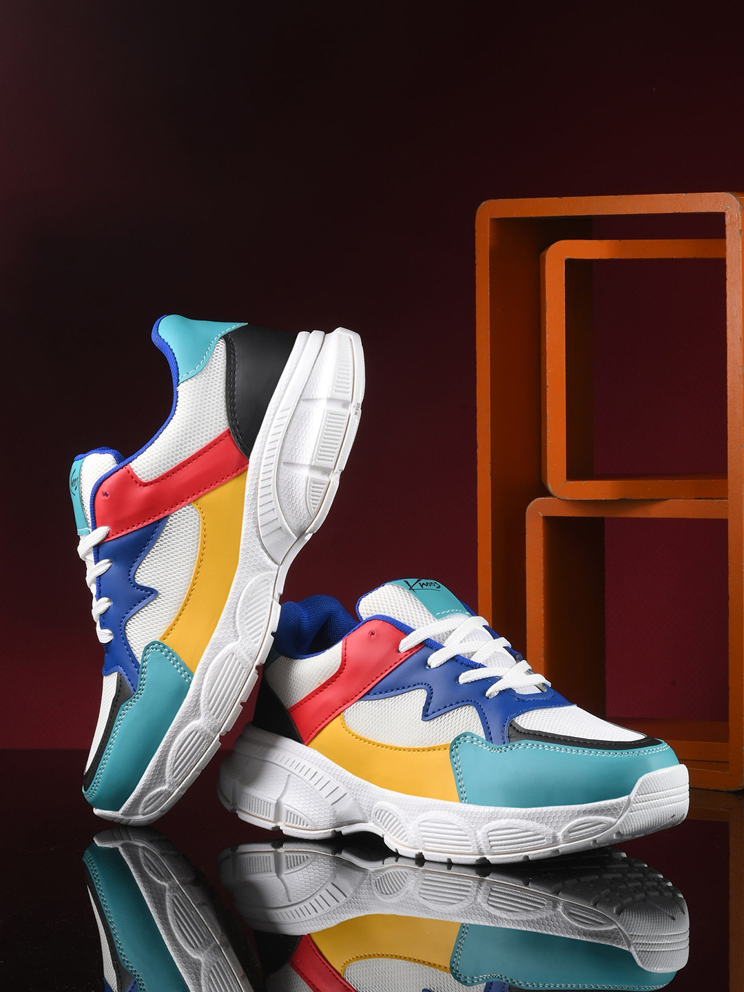 Buy Knoos Men Colourblocked Mesh Sneakers - Casual Shoes for Men ...