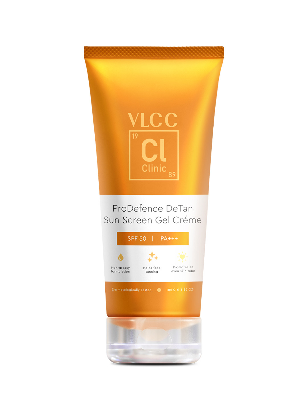 Buy VLCC Clinic ProDefence DeTan Sun Screen Gel SPF 50 PA+++ 100 G ...