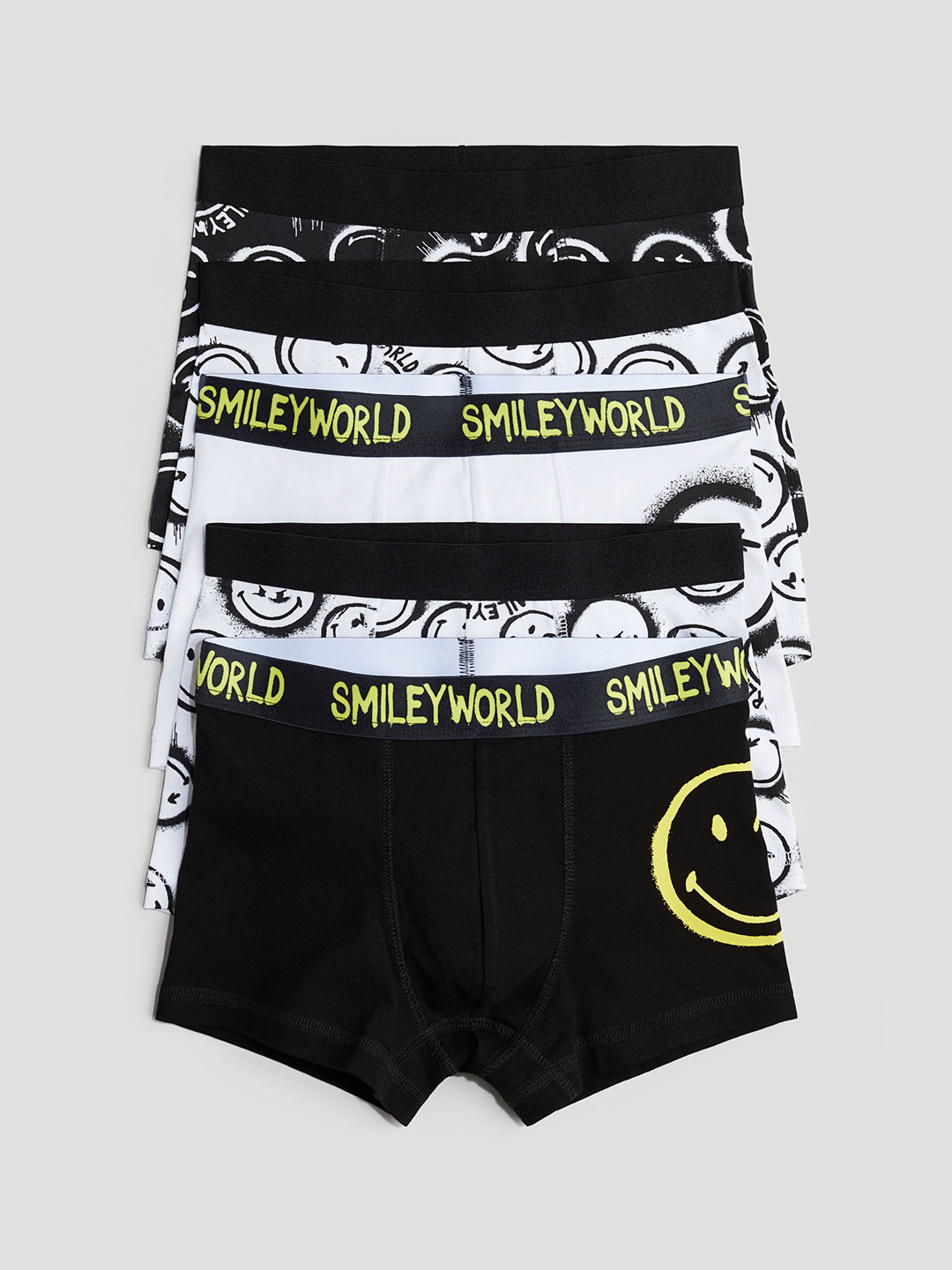 Buy H&M Boys 5 Pack Print Motif Cotton Boxer Shorts - Boxers for Boys ...