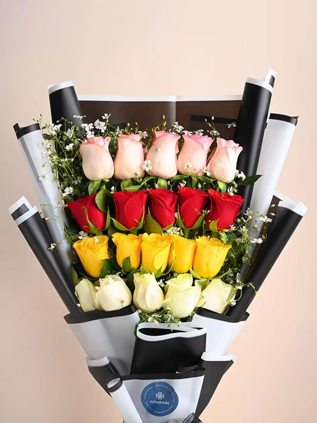 Buy Floweraura 20 Red Roses Fresh Flowers Bouquet - Fresh Flowers for ...