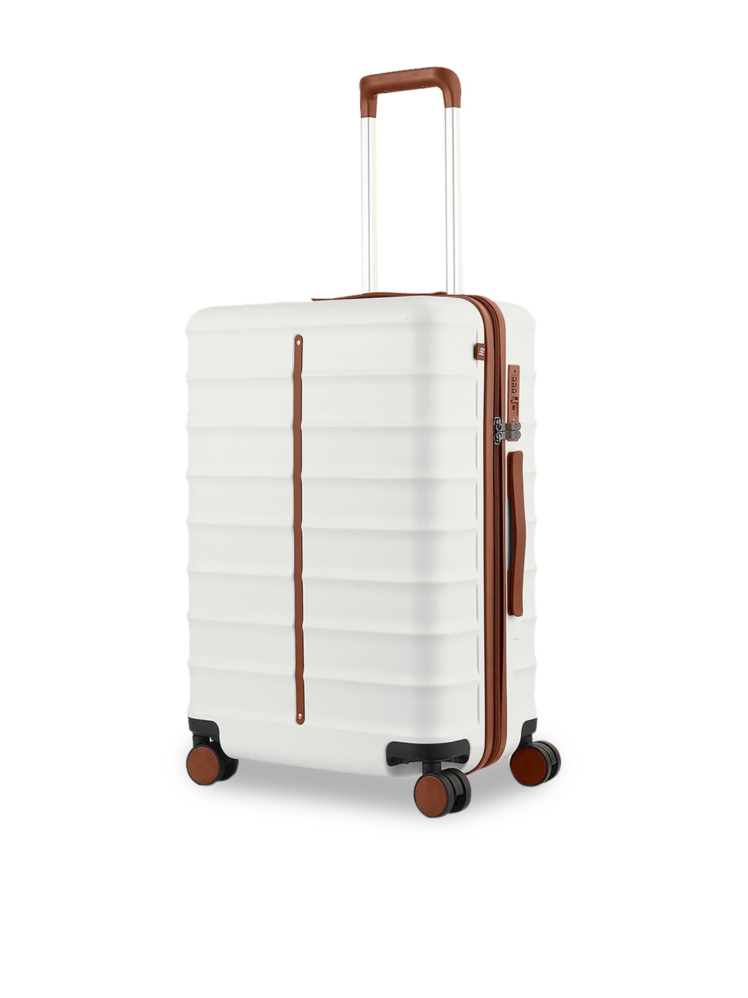 Buy Assembly White Hardsided Polycarbonate Cabin Trolley Bag With ...