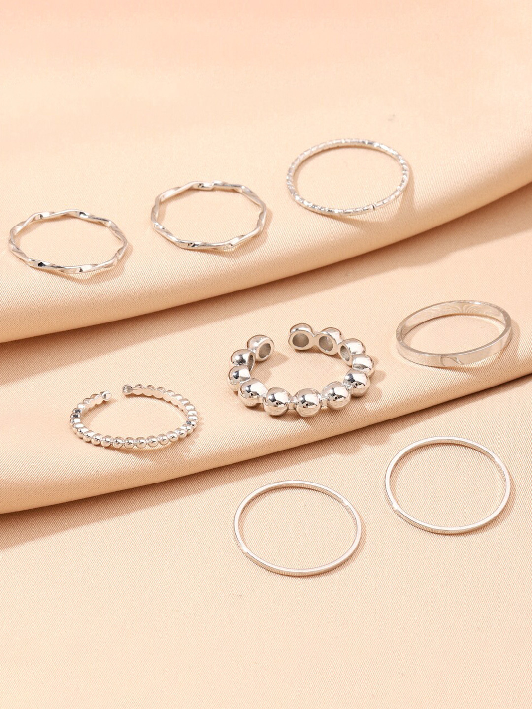 Buy SALTY Set Of 8 Nested Whispers Rings - Ring for Women 28887480 | Myntra