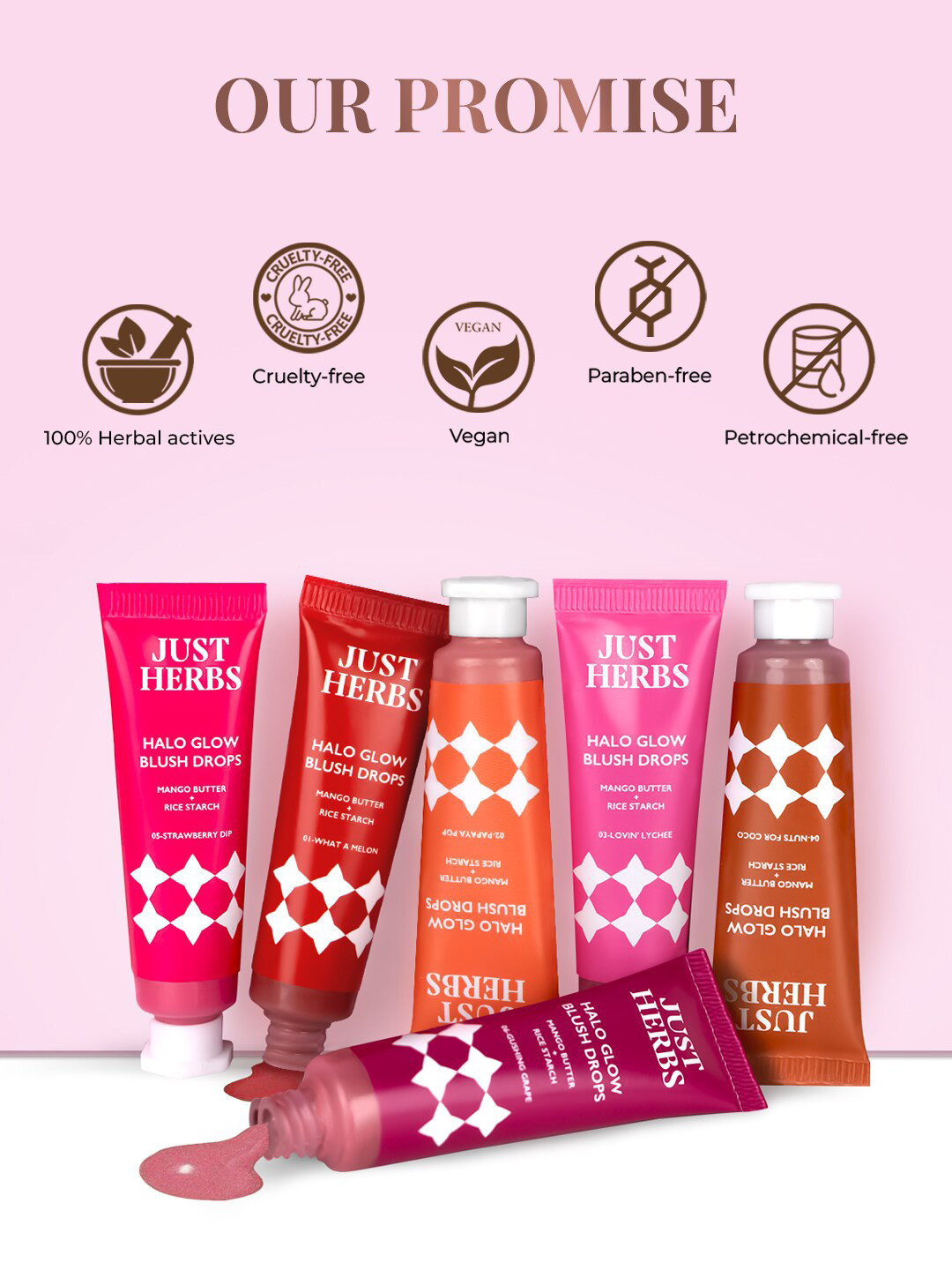 Buy Just Herbs Halo Glow Blush Drops Creamy Liquid Blush 10ml What A ...