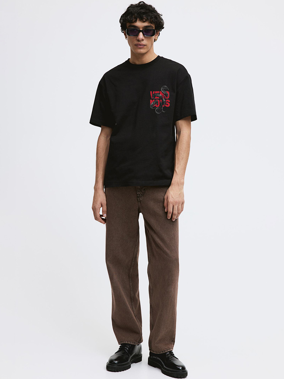 Buy Miaz Lifestyle Round Neck Graphic Printed Drop Shoulder Sleeves ...