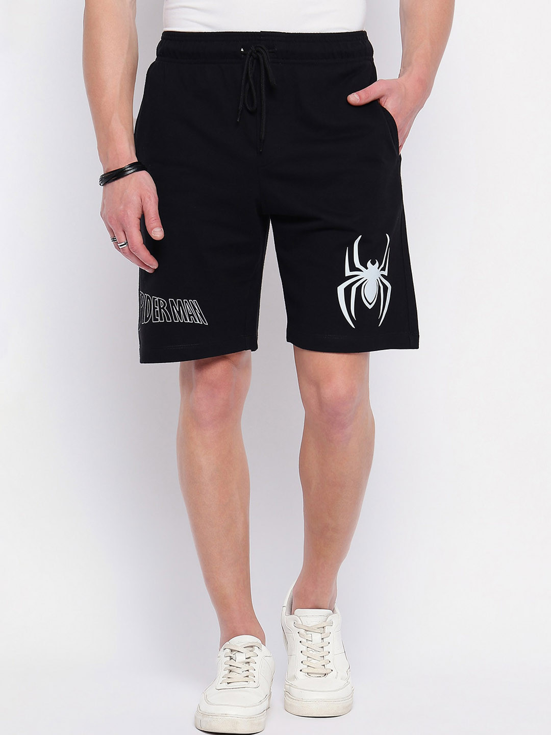 Buy Wear Your Mind Men Graphic Printed Spider Man Shorts - Shorts for ...