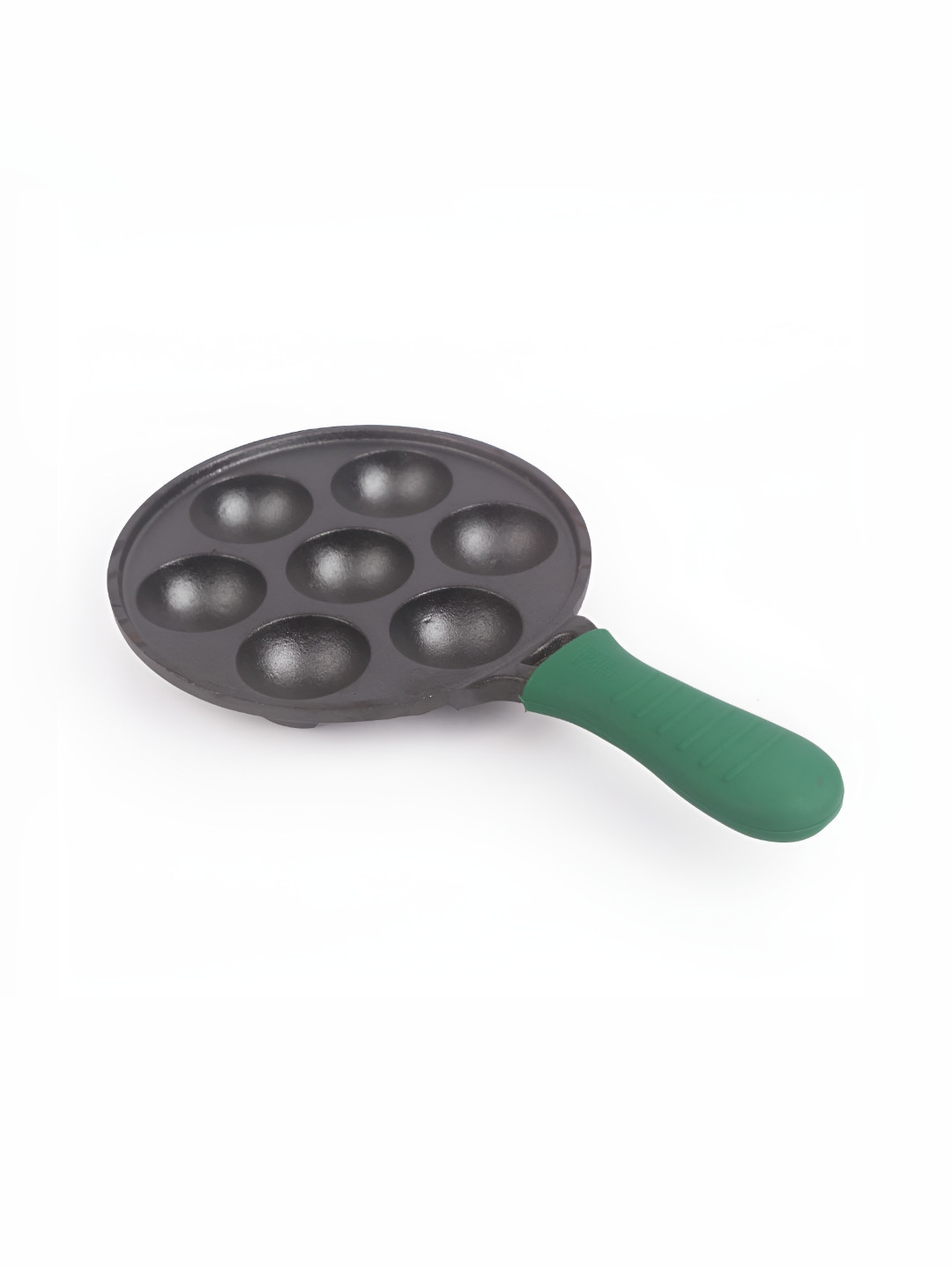 Buy The Indus Valley Black Cast Iron Induction Base Appam Patra - Appam ...