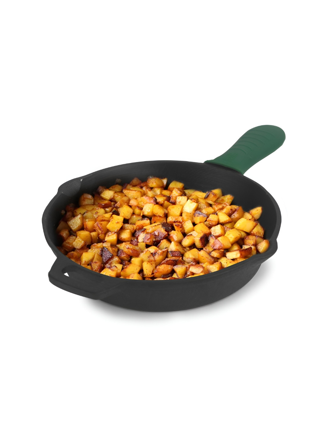 Buy The Indus Valley Black Cast Iron Induction Base Frying Pan - Pan ...