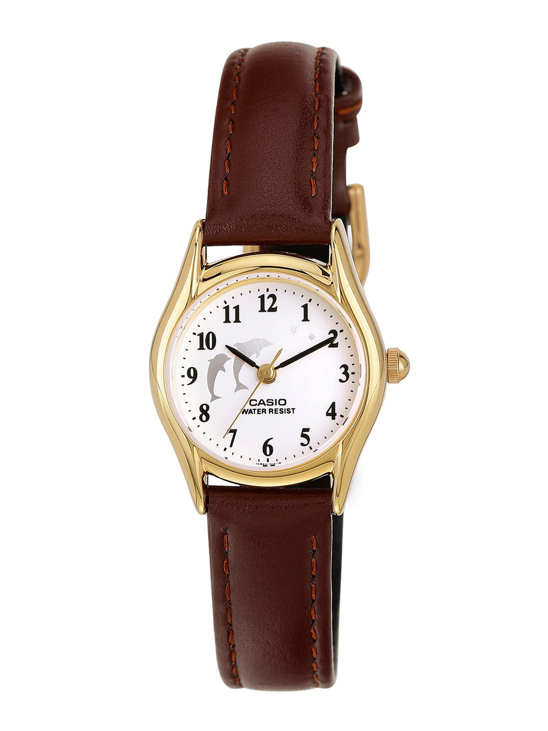Buy CASIO Women Embellished Dial & Leather Straps Analogue Watch A2269 ...