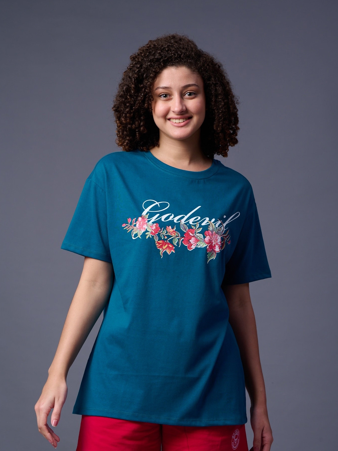 Buy GO DEVIL Typography Printed Drop Shoulder Sleeves Cotton T Shirt ... Buy GO DEVIL Typography Printed Drop Shoulder Sleeves Cotton T Shirt ...