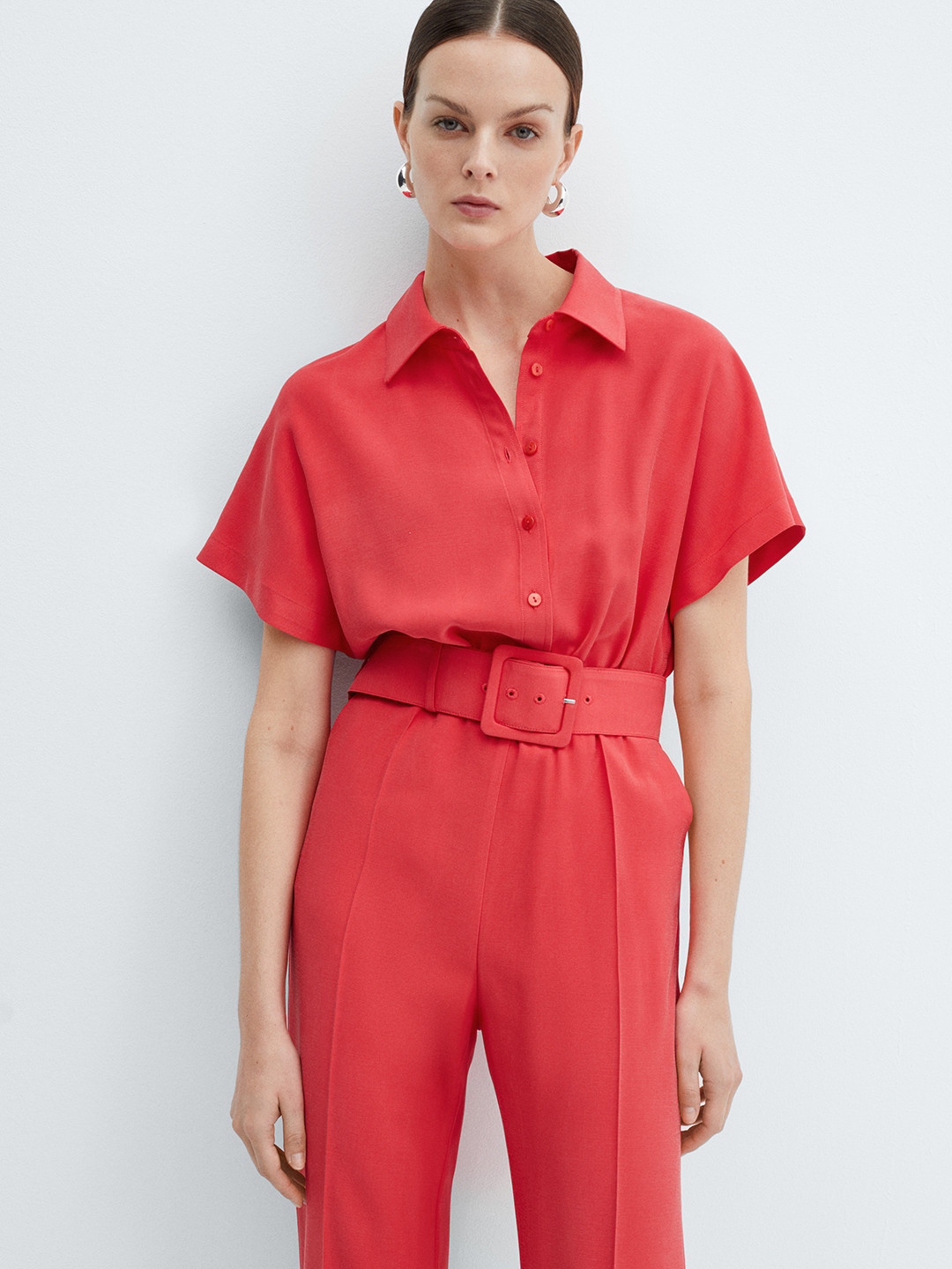 Buy MANGO Basic Jumpsuit With Belt - Jumpsuit for Women 28914350 | Myntra