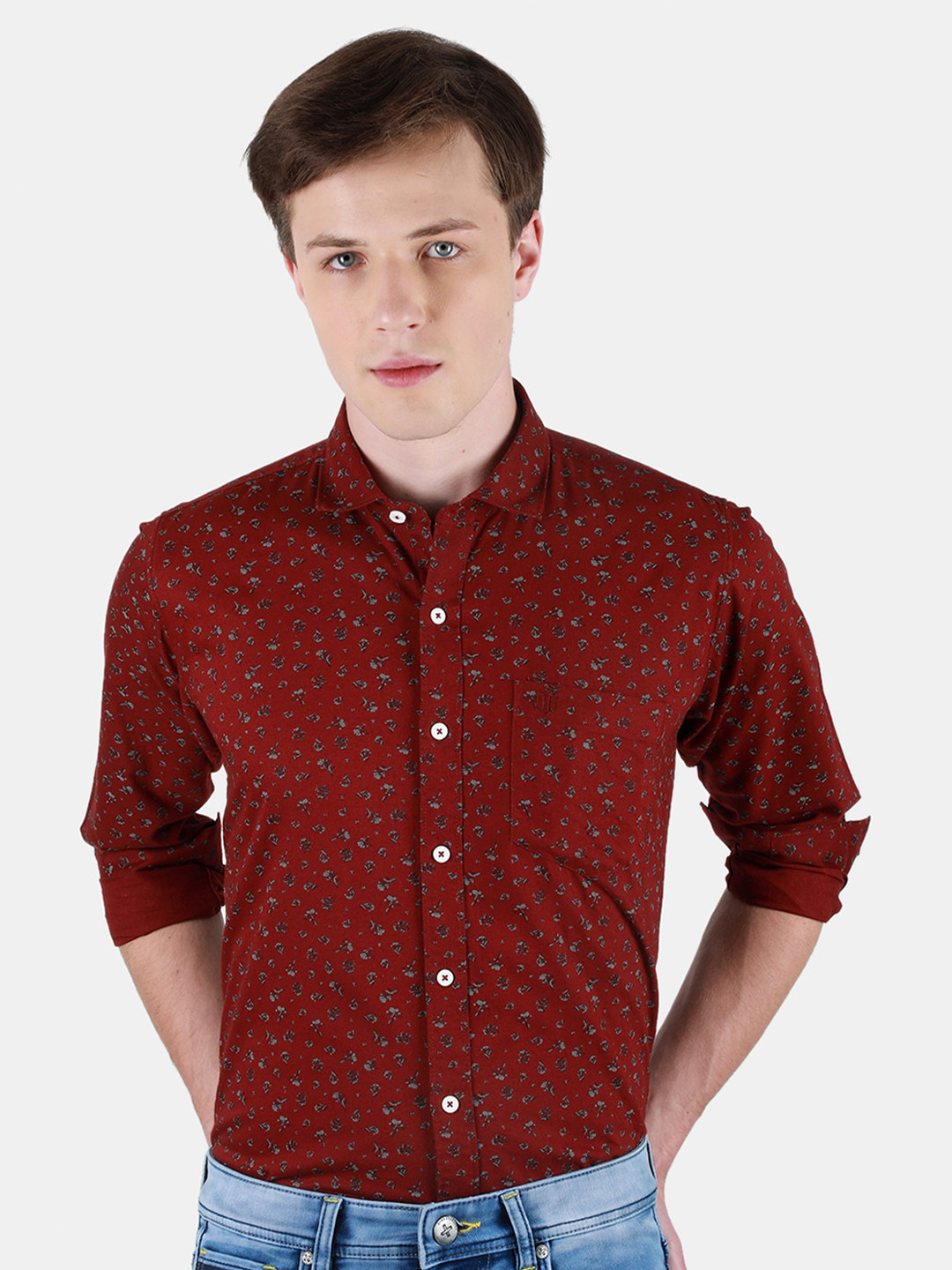 Buy Duke Men Slim Fit Opaque Printed Casual Shirt - Shirts for Men ...