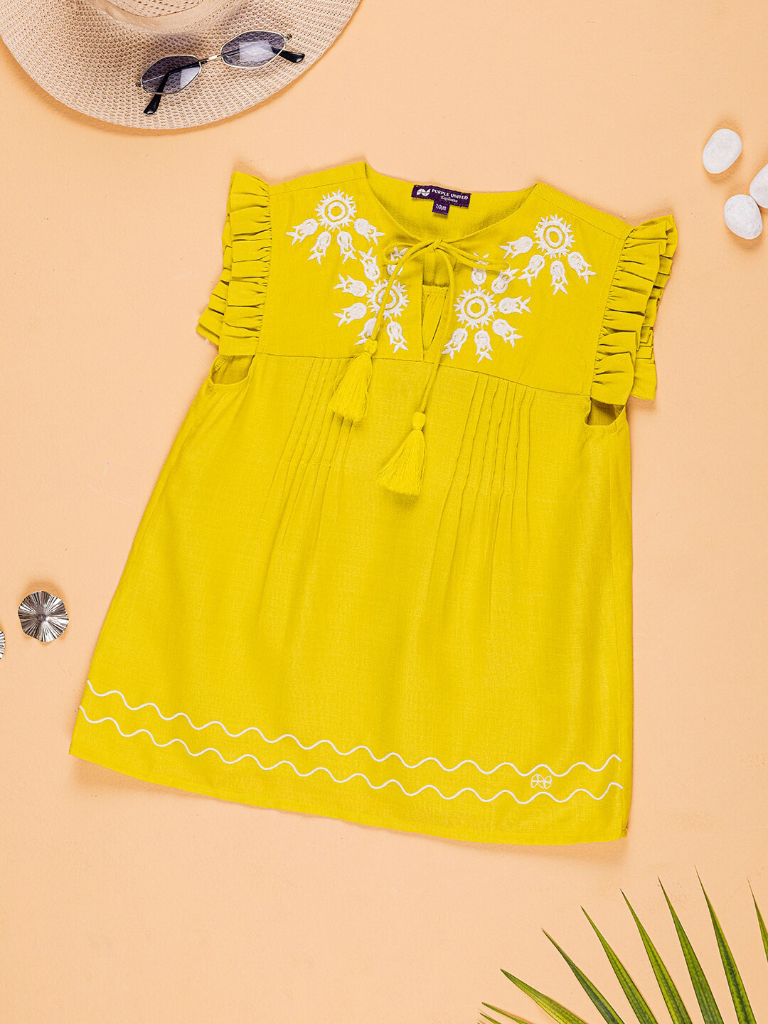 Buy Purple United Kids Linen Top - Tops for Girls 28919944 | Myntra