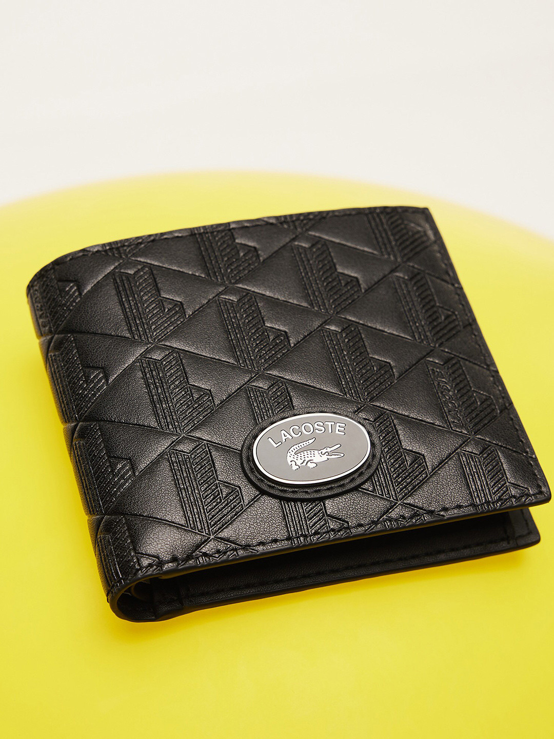 Buy Lacoste Men Textured Leather Two Fold Wallet - Wallets for Men ...