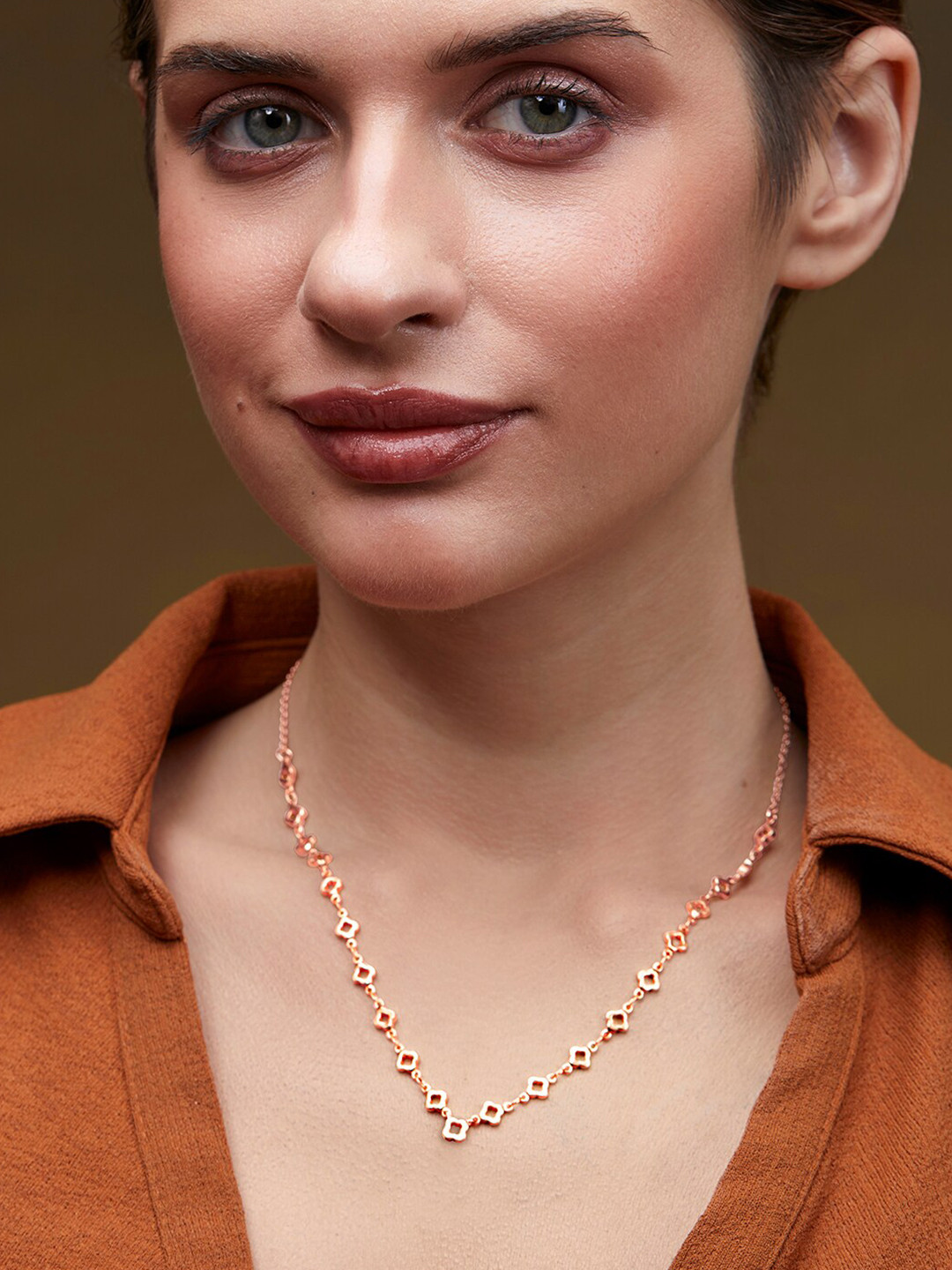 Buy AIKA BY MINUTIAE Rose Gold Plated Chain - Necklace And Chains for ...