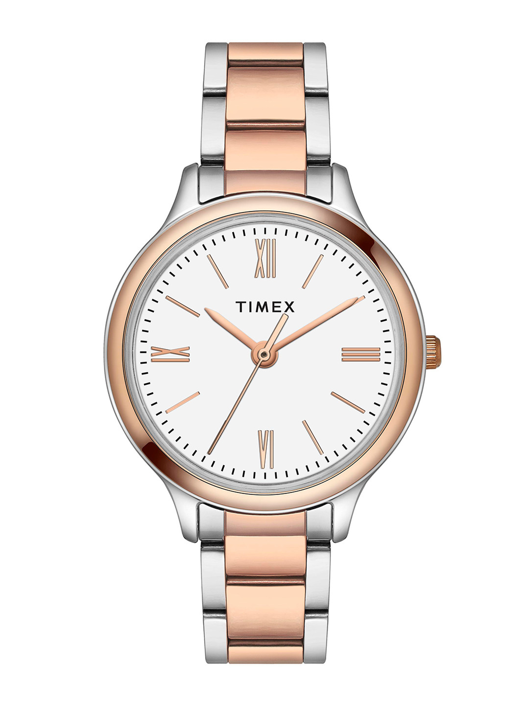 Buy Timex Women Brass Dial & Stainless Steel Straps Analogue Watch ...