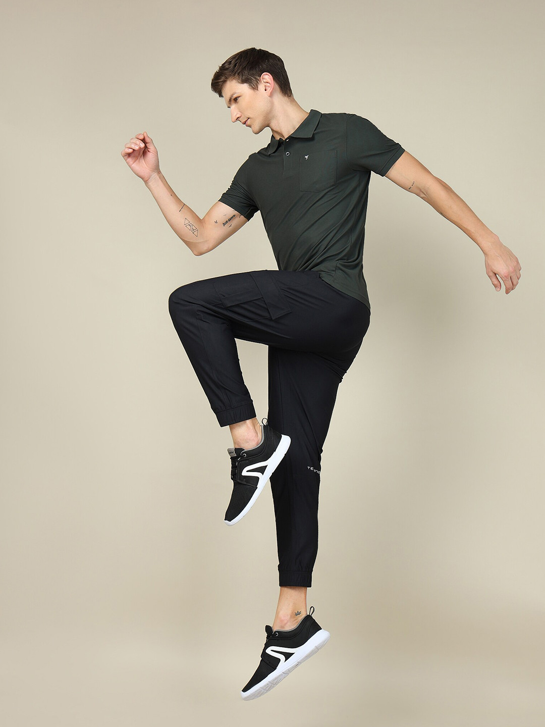 Buy Technosport Solid Slim Fit Anti Static Polo T Shirt - Tshirts for ...