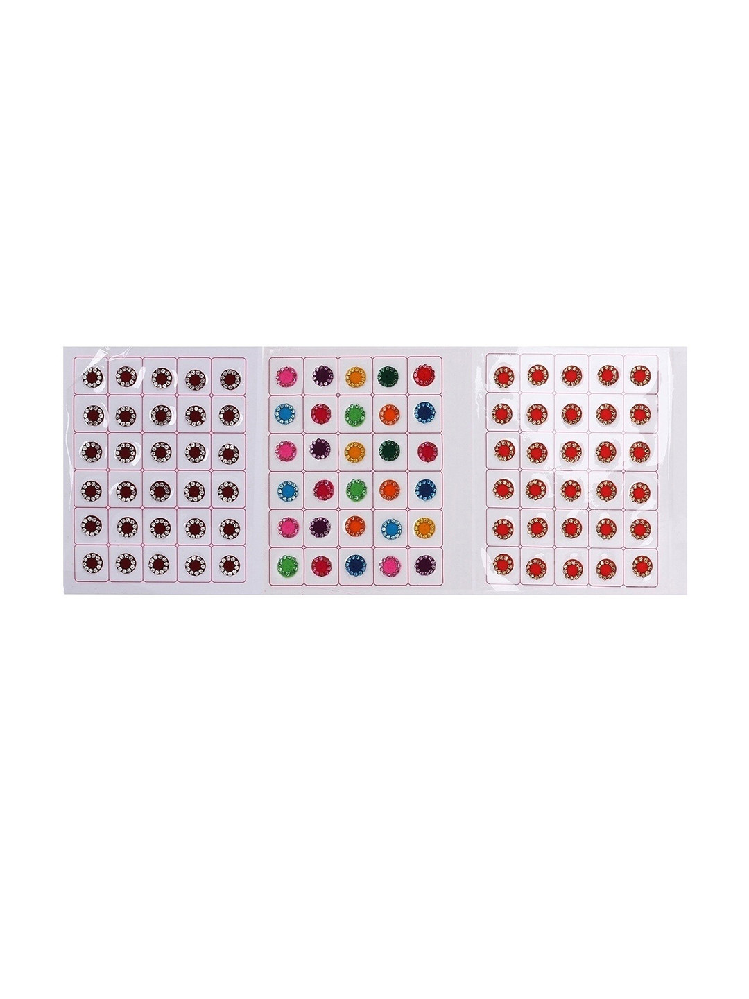 Buy VAMA Set Of 3 Forehead Stone Stick Bindi Patta Kumkum Stickers 7 Mm ...