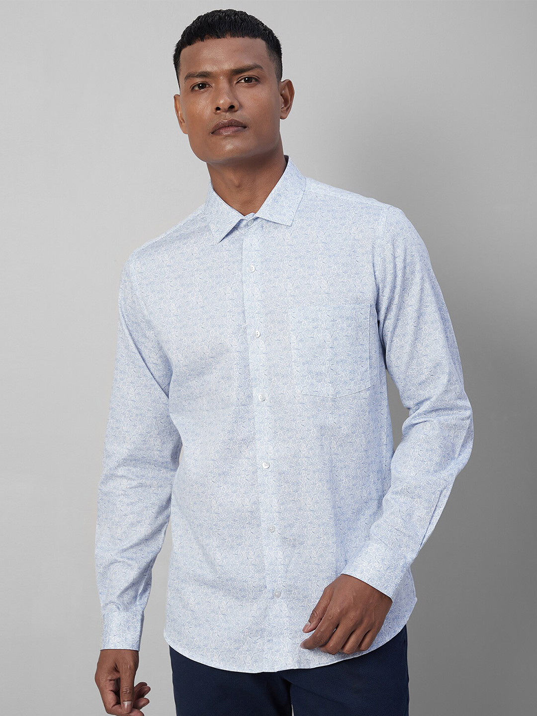 Buy Turtle Classic Slim Fit Long Sleeves Spread Collar Cotton Opaque ...