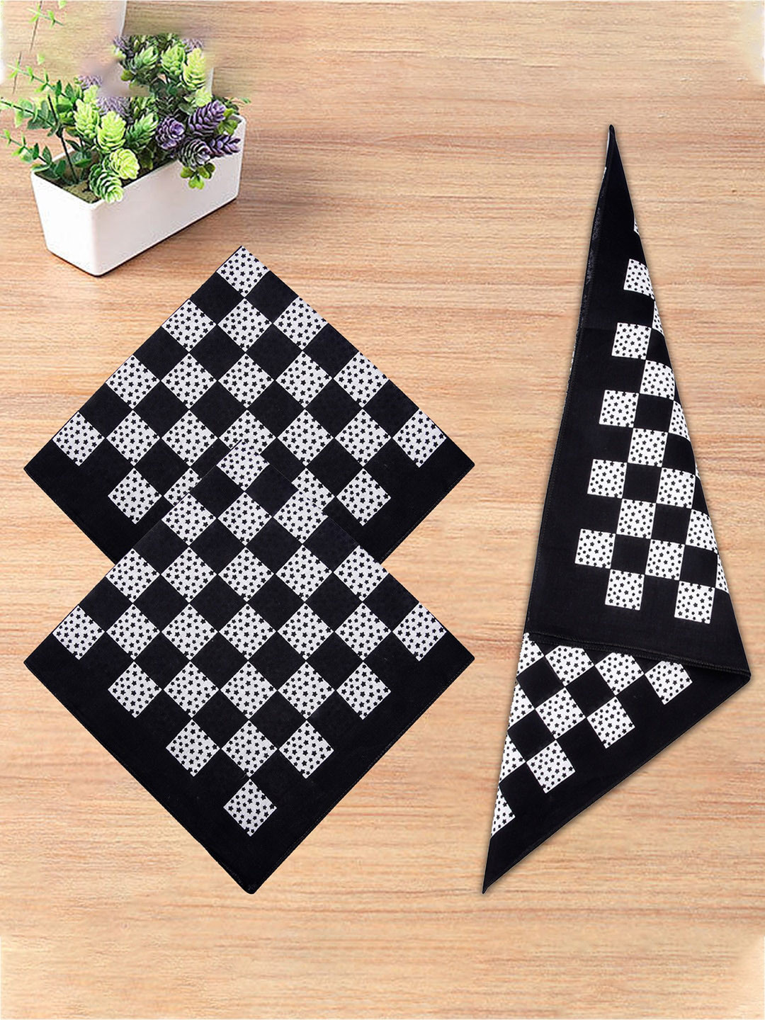 Buy Kuber Industries Pack Of 6 Checked Cotton Handkerchiefs ...