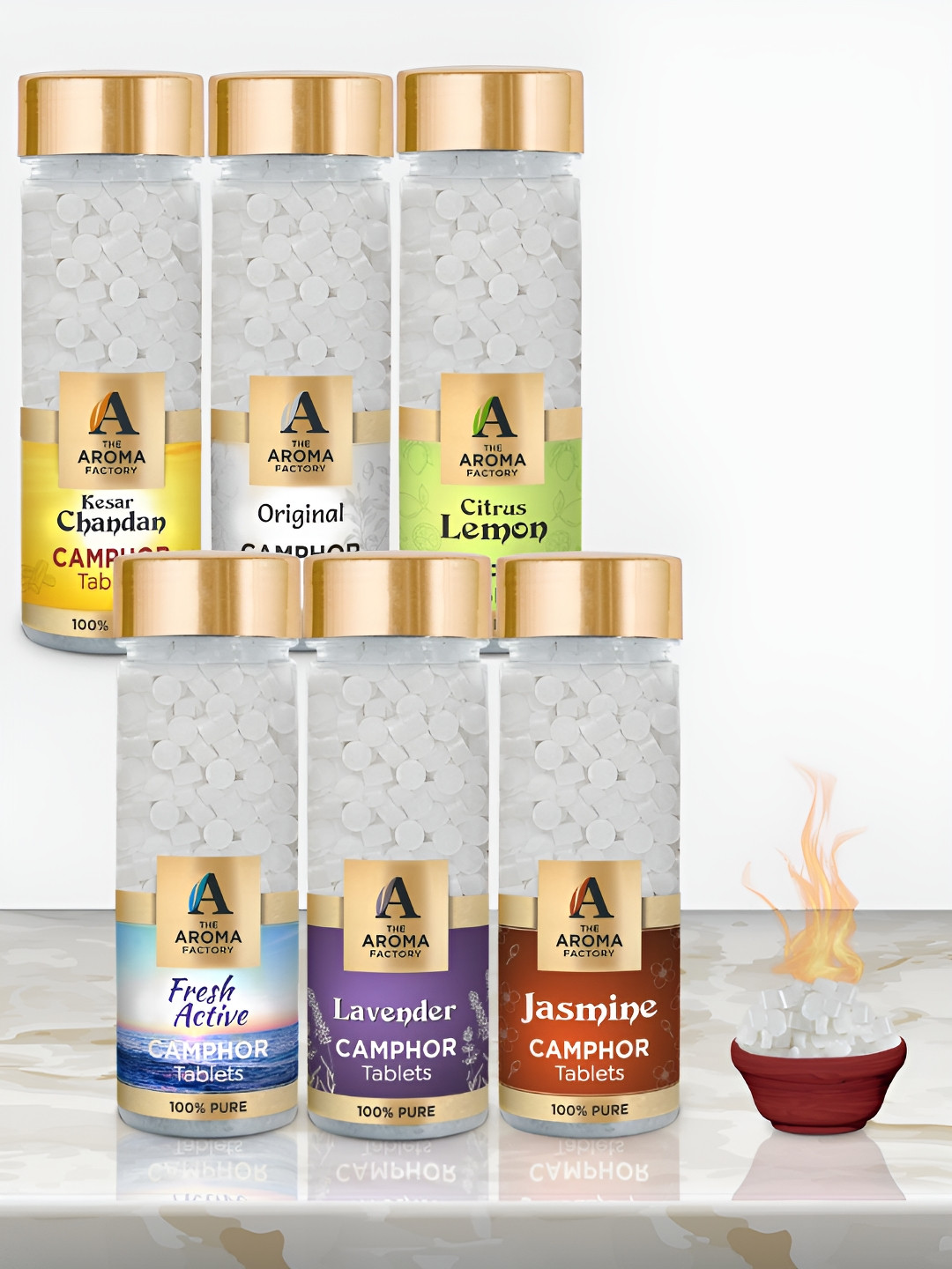 Buy The Aroma Factory White 6 Pcs Chandan Orignal Lemon Fresh Lavender ...