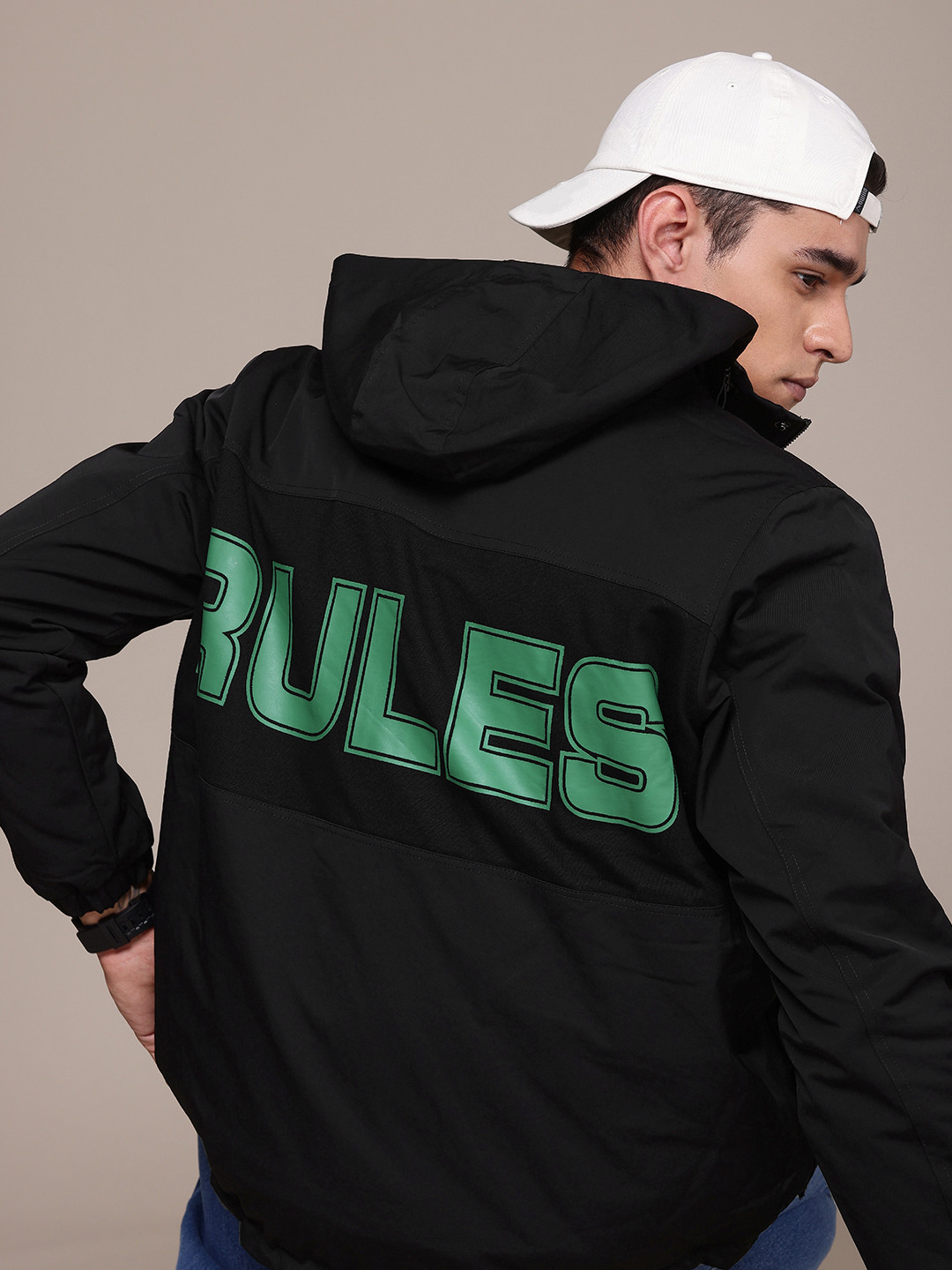 Buy FCUK Brand Logo Printed Hooded Padded Jacket - Jackets for Men ...