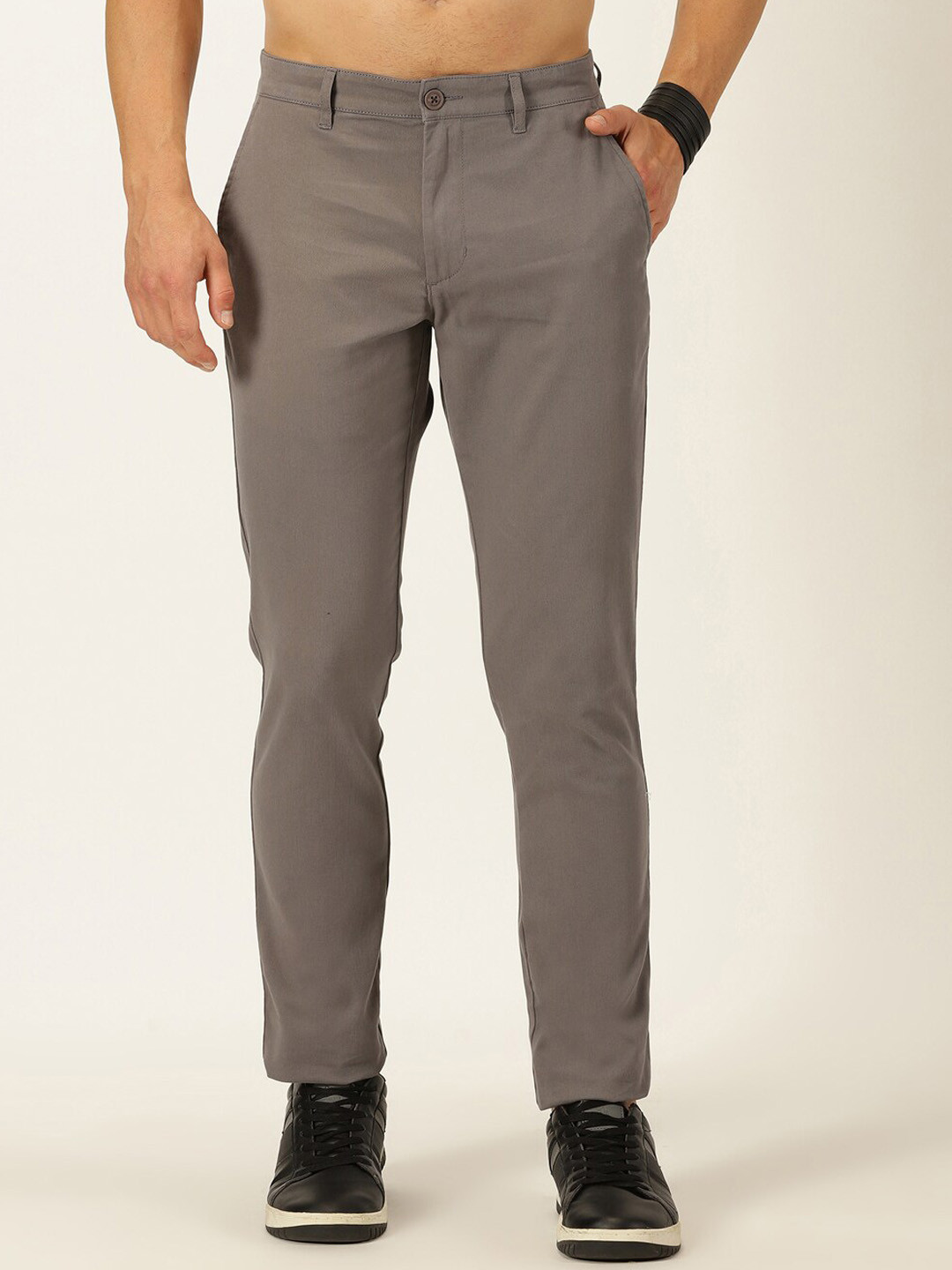 Buy Mast & Harbour Men Smart Slim Fit Chinos - Trousers for Men ...