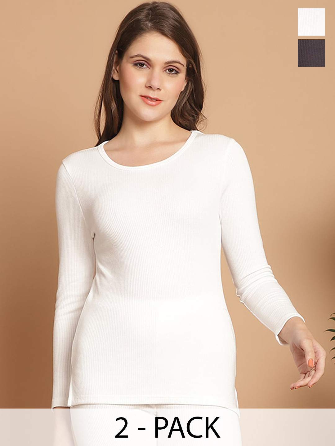 Buy Aerowarm Pack Of 2 Ribbed Long Sleeved Thermal Top - Thermal Tops ...